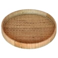 HomArt 5219-0 Cayman Large Tray, 13.50-inch Diameter, Natural, Rattan ...