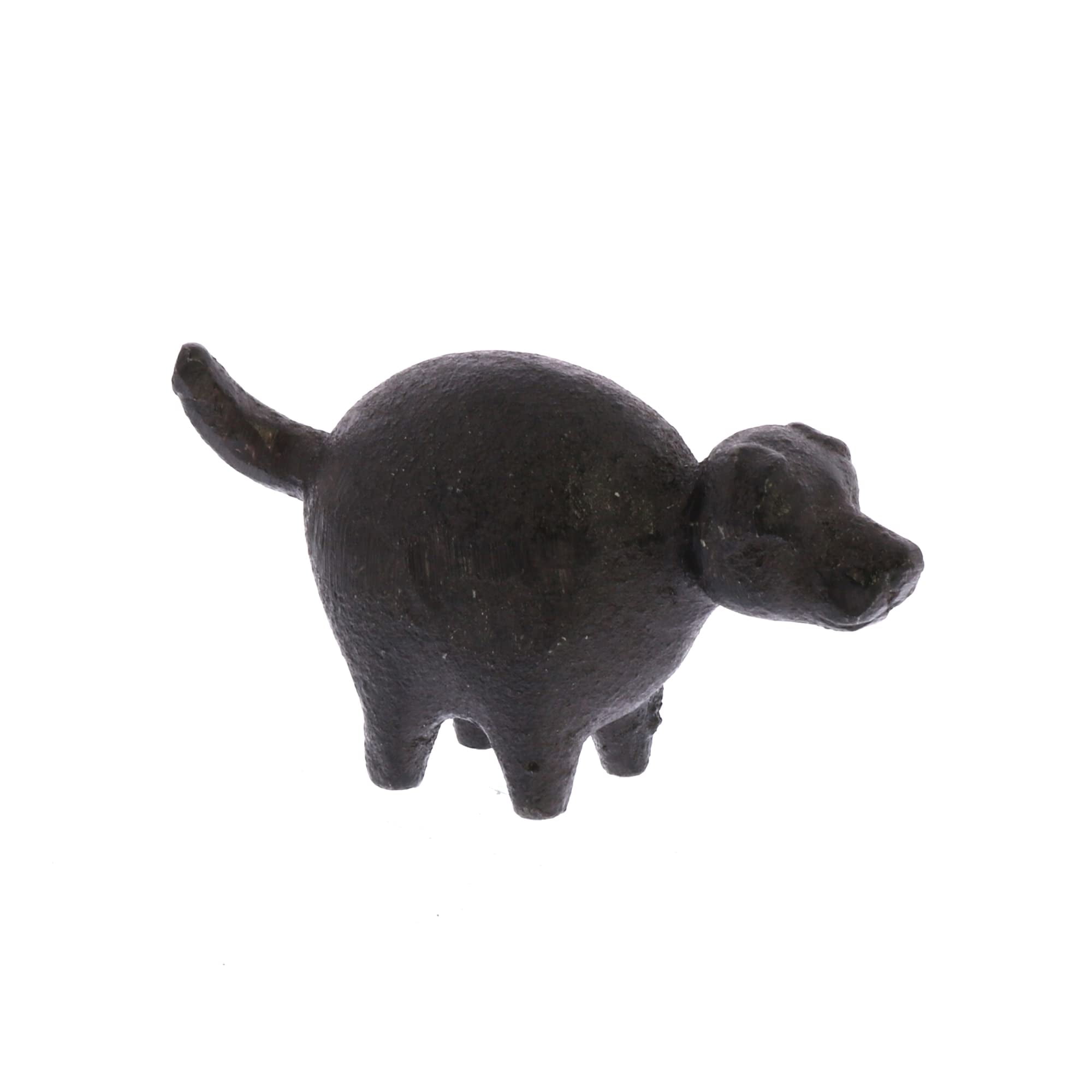 HomArt Botero Critter Dog Figurine, 3-inch Length, Cast Iron, Brown ...