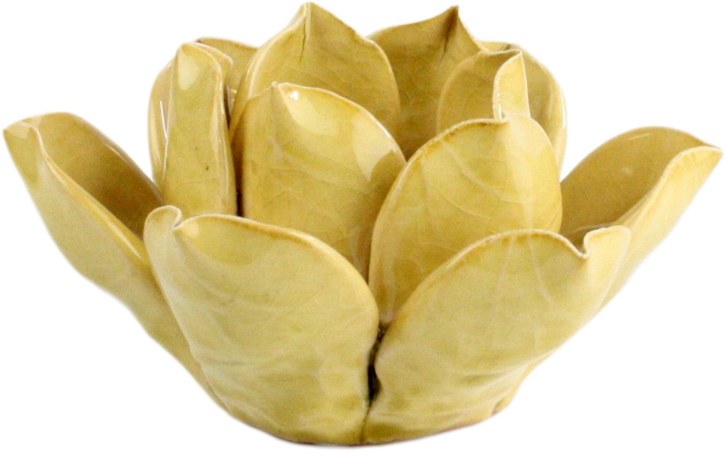 HomArt Lotus Tea Light Holder, Yellow - Walmart.com