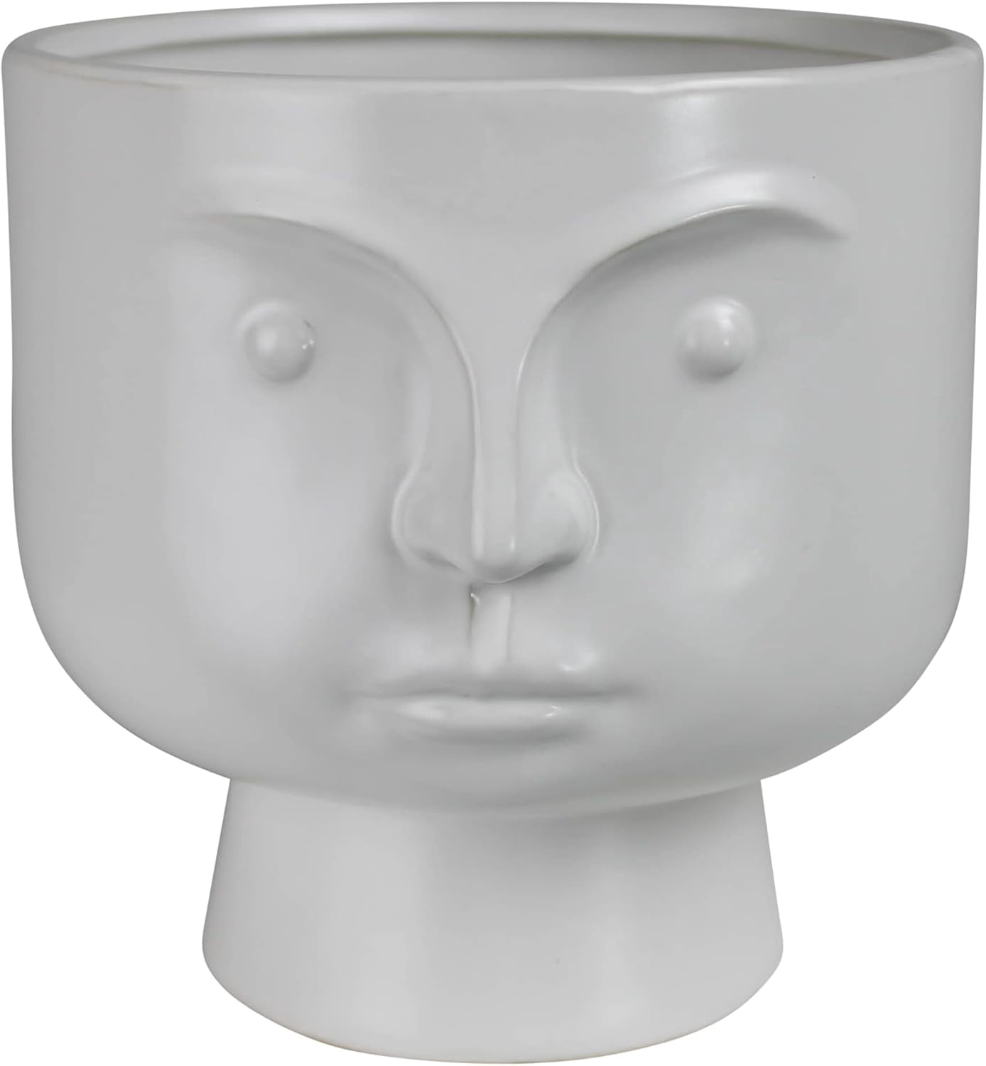 HomArt Rory Large Ceramic Cachepot Planter for or Cut Flowers, White ...