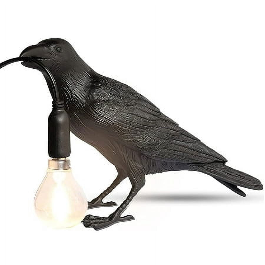 HomChum Raven Table Lamp, Resin Bird Design Table Lamps Creative Night ...