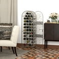 HomCom Free Standing Metal Wine Rack with Lock, 45 Bottle Capacity ...