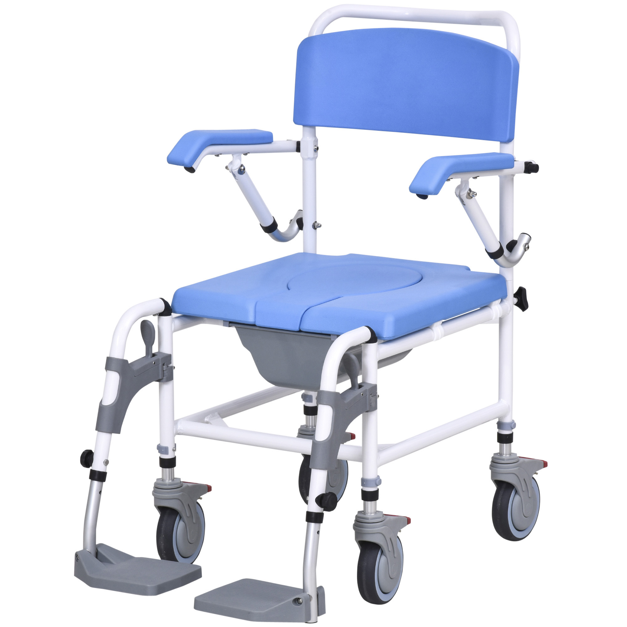 MJM International 118-3TW-FLS-SQ-PAIL Shower Chair with Front Flip Up ...
