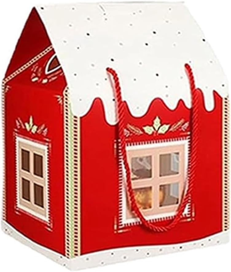 HomFairy Christmas Wonderland Cottage Gift Box, House Shaped Christmas ...