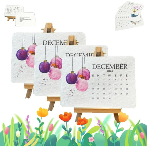 HomFairy Eco-Friendly Plantable Love Seed Calendar 2026, Lush Farms ...