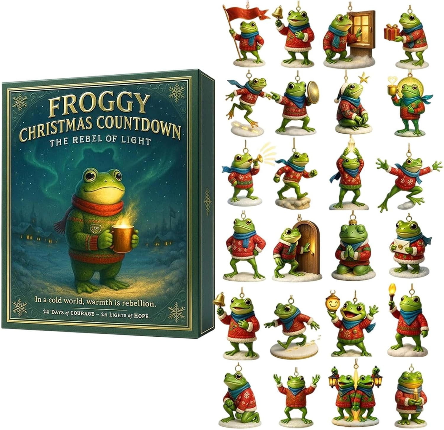 HomFairy Fog Âdvent Calendar 2025, 1 Box, 2D Acrylic Ornaments ...