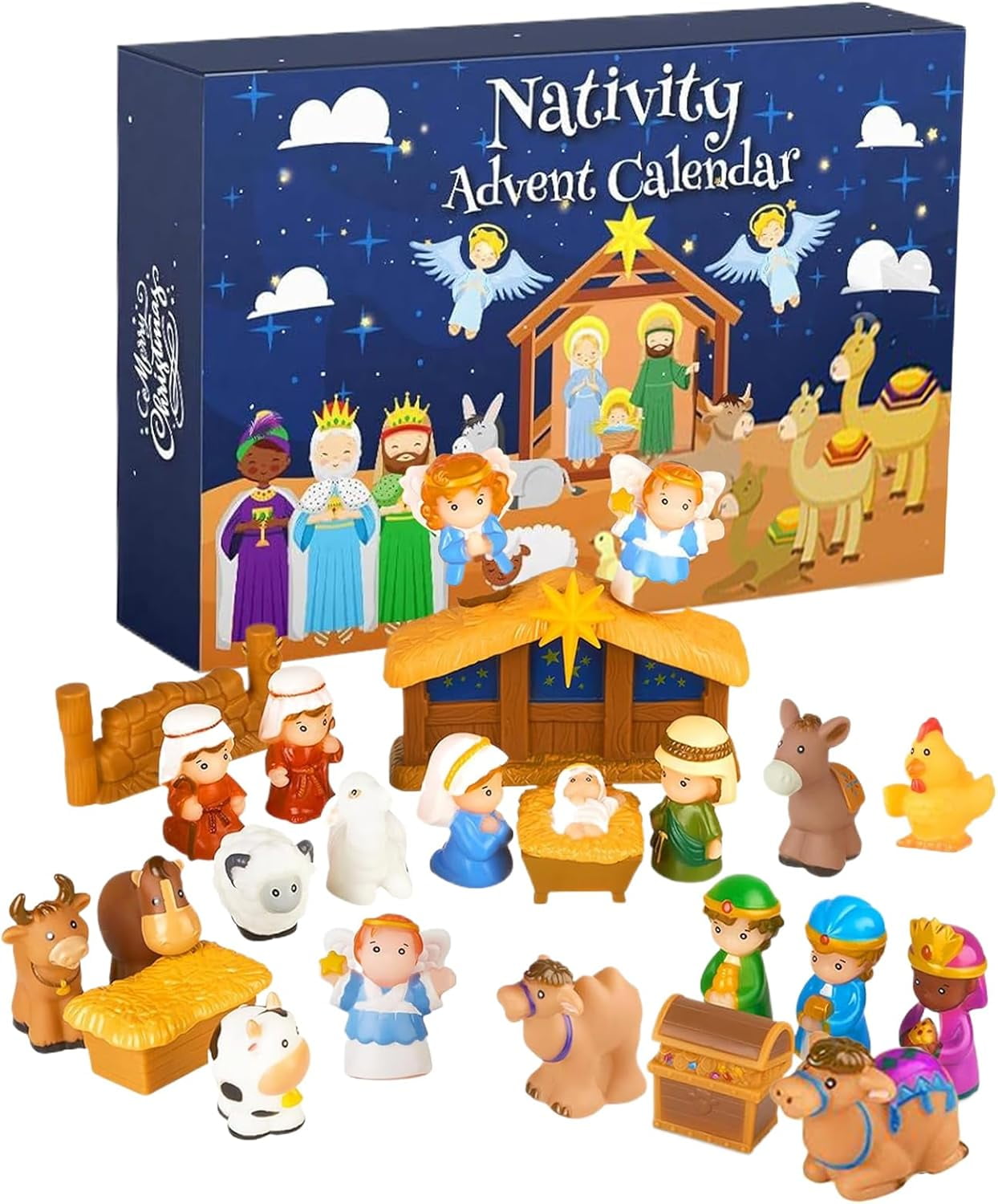 HomFairy Nativity Advent Christmas Calendars 2025, 25 Days Nativity ...