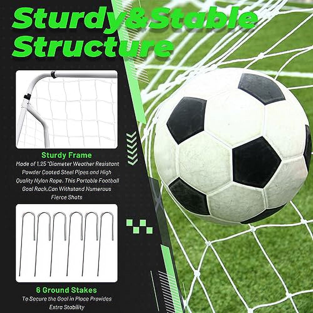 12' x 6' Portable Soccer Goal Football Post Target Net Tournament ...