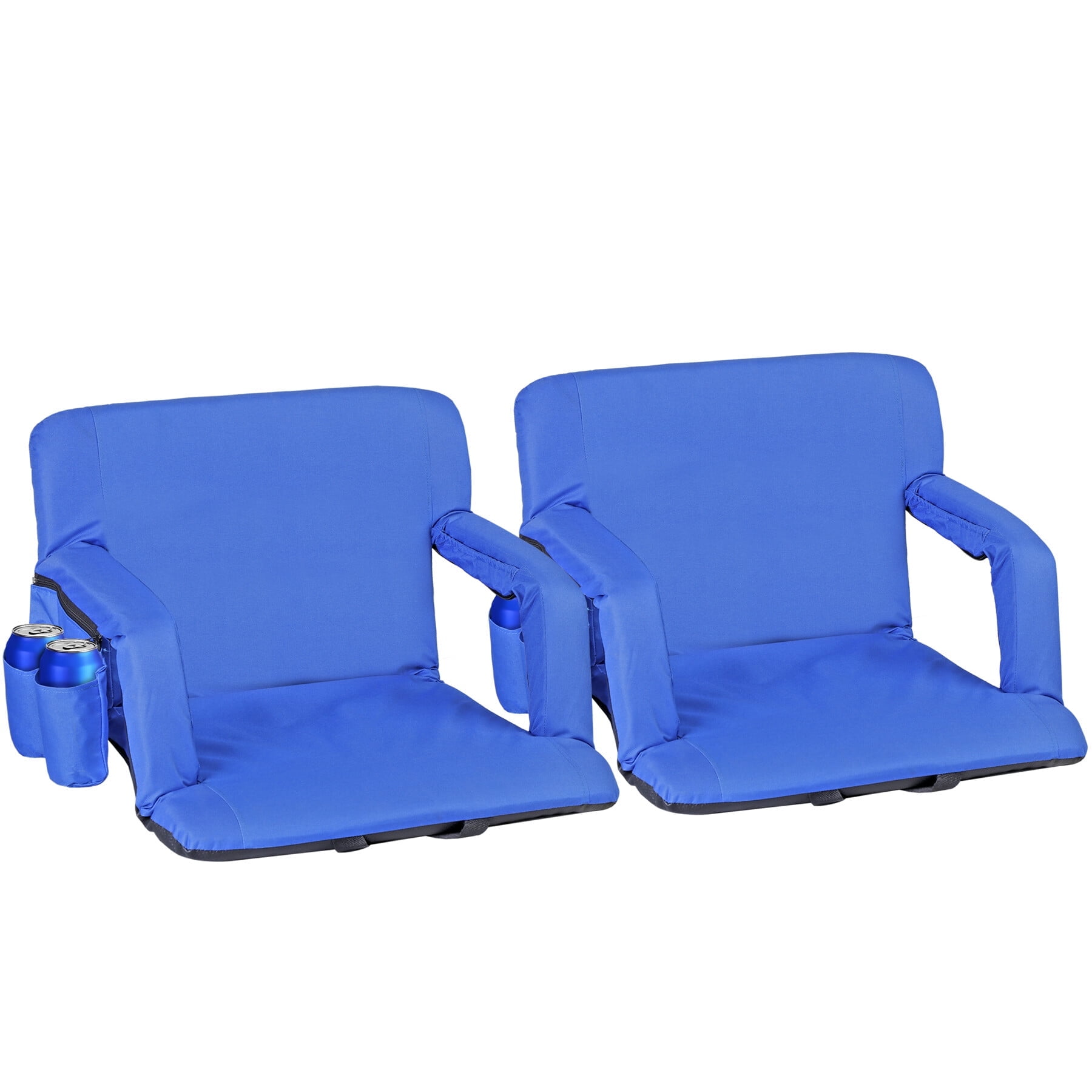 HomGarden 2 Pack 25-in Extra Wide Stadium Seat 6 Reclining Padded ...