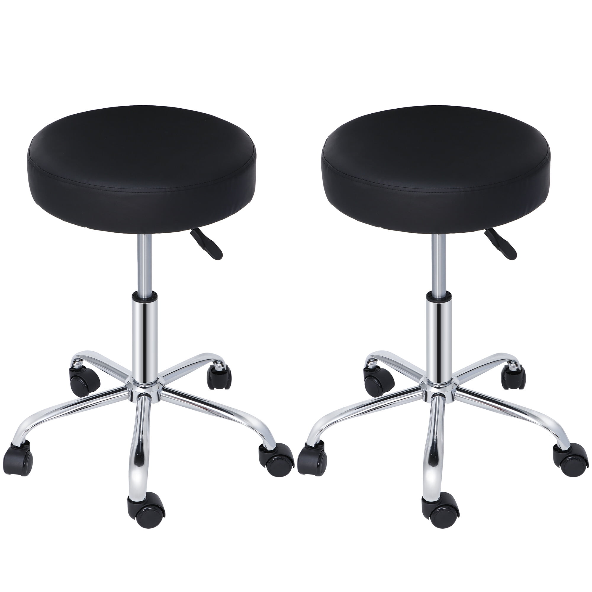 HomGarden Adjustable Hydraulic Rolling Swivel Stool, Indoor Spa Salon ...