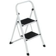 HomGarden 2-Step Steel Ladder, Anti-Slip Wide Pedal, Foldable ...