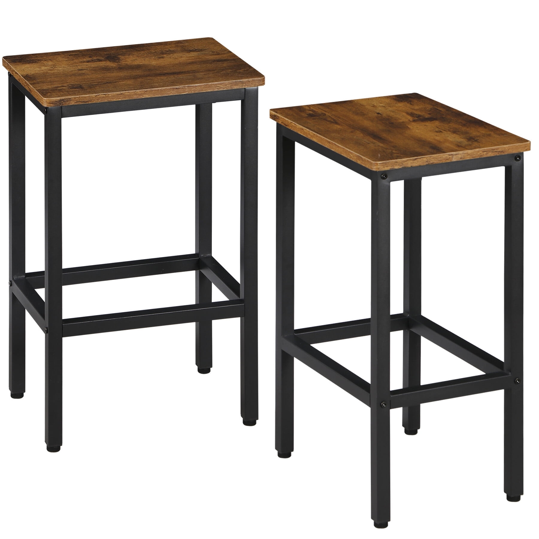 "HomGarden 24.5"" Height Wood & Metal Counter Bar Stools Set of 2 ...