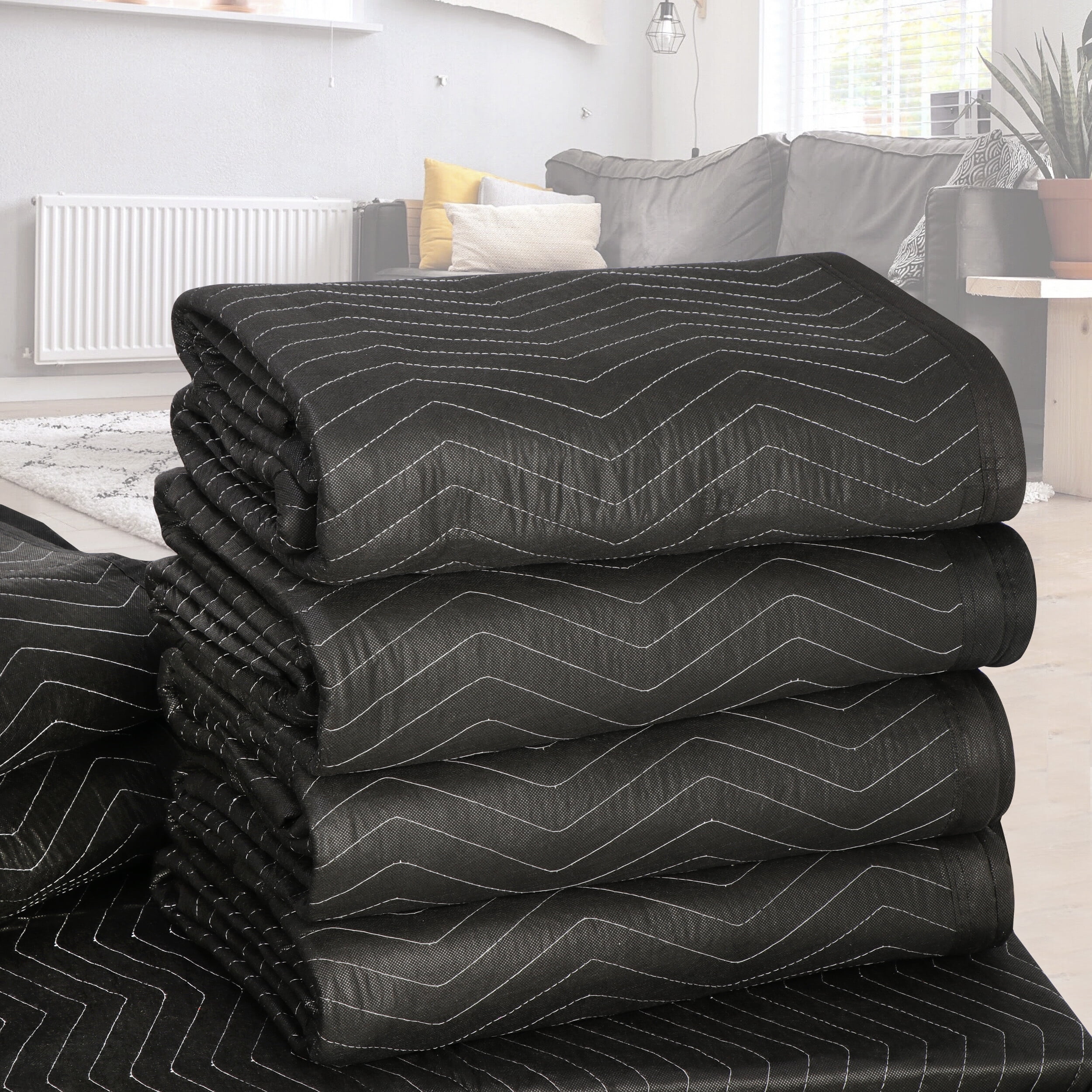 HomGarden 24 Pack Heavy Duty Moving Blankets 80x72 Inches, Quilted ...