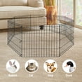 HomGarden 24-inch Pet Playpen, 8 Panel Metal Fence, Indoor Outdoor Dog ...