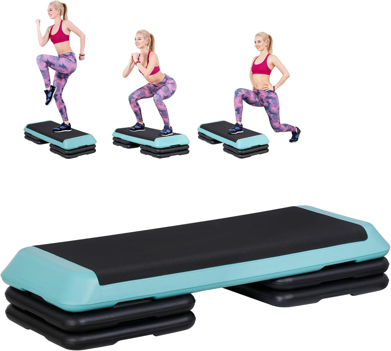 HomGarden 28.15" & 43" Adjustable Workout Aerobic Stepper in Fitness ...
