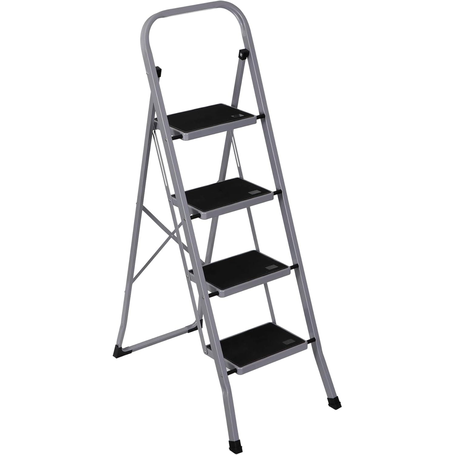 HomGarden 4 Step Ladder, Folding Step Stool with Wide Anti-Slip Pedal ...