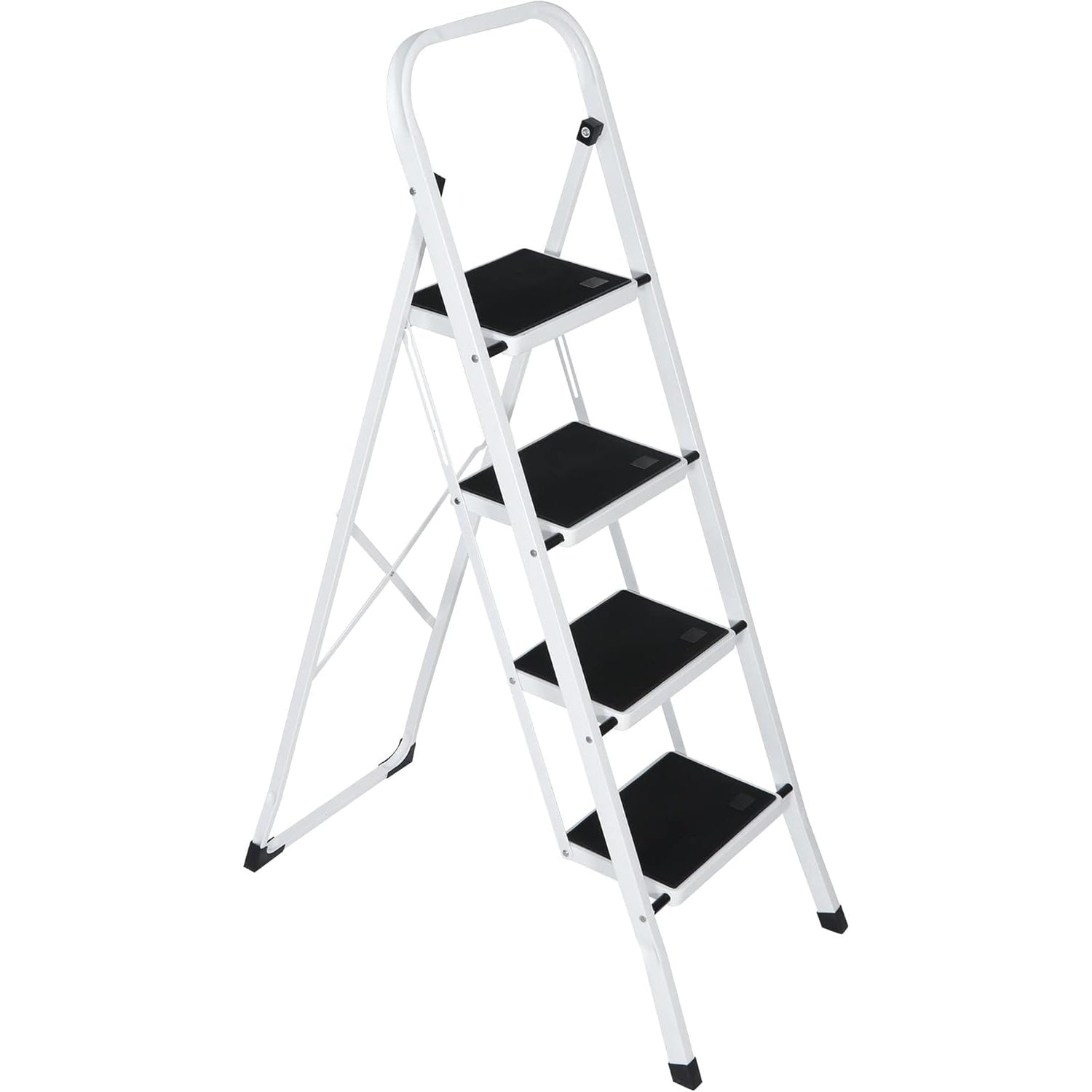 HomGarden 4 Step Ladder, Folding Step Stool with Wide Anti-Slip Pedal ...