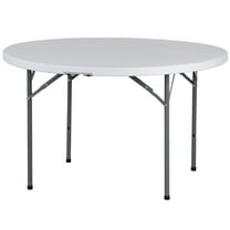 "ZENY Lightweight 48"" Round Folding Portable Plastic Dining Table ...