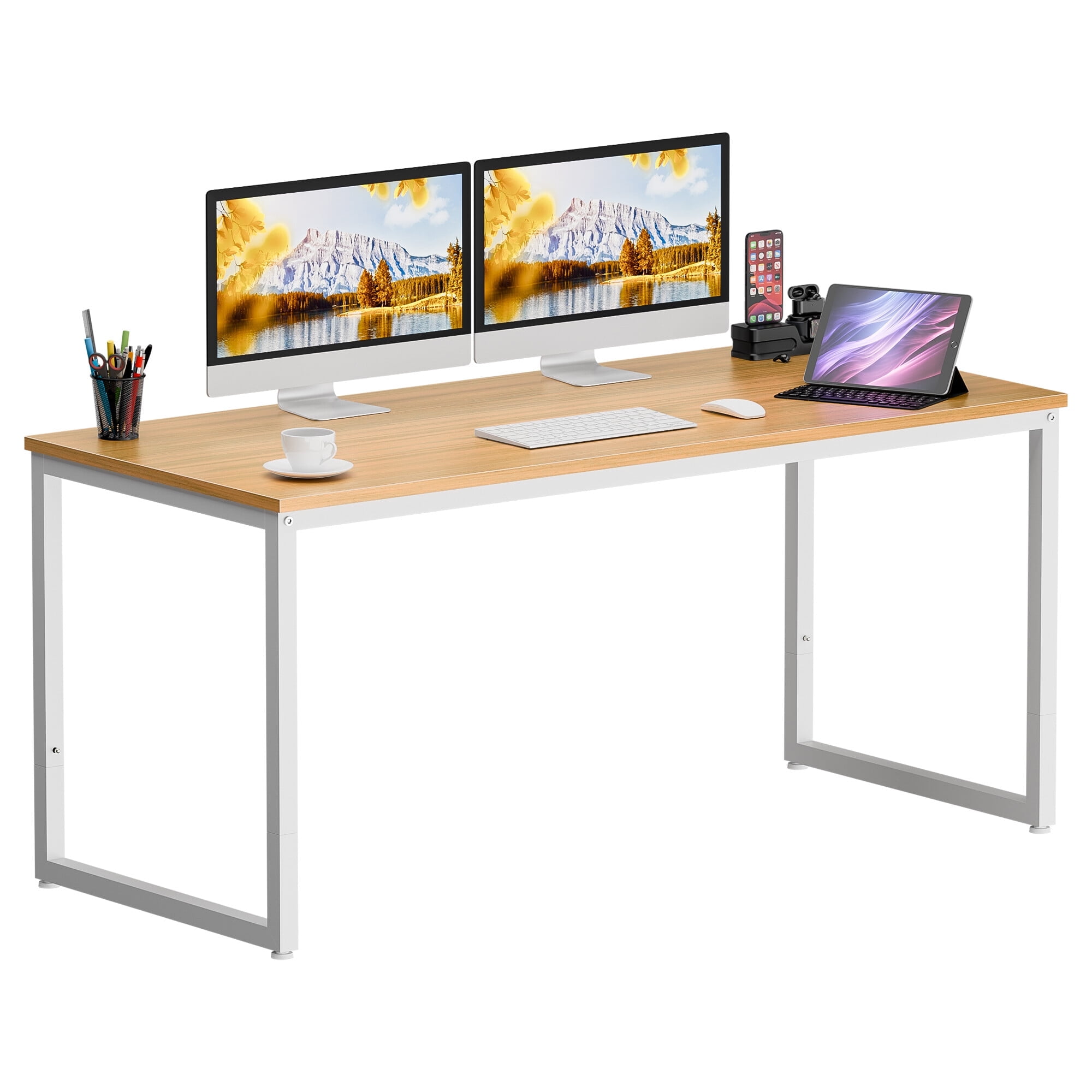 HomGarden 55-in Computer Gaming Desk Simple MDF Study Writing Table ...