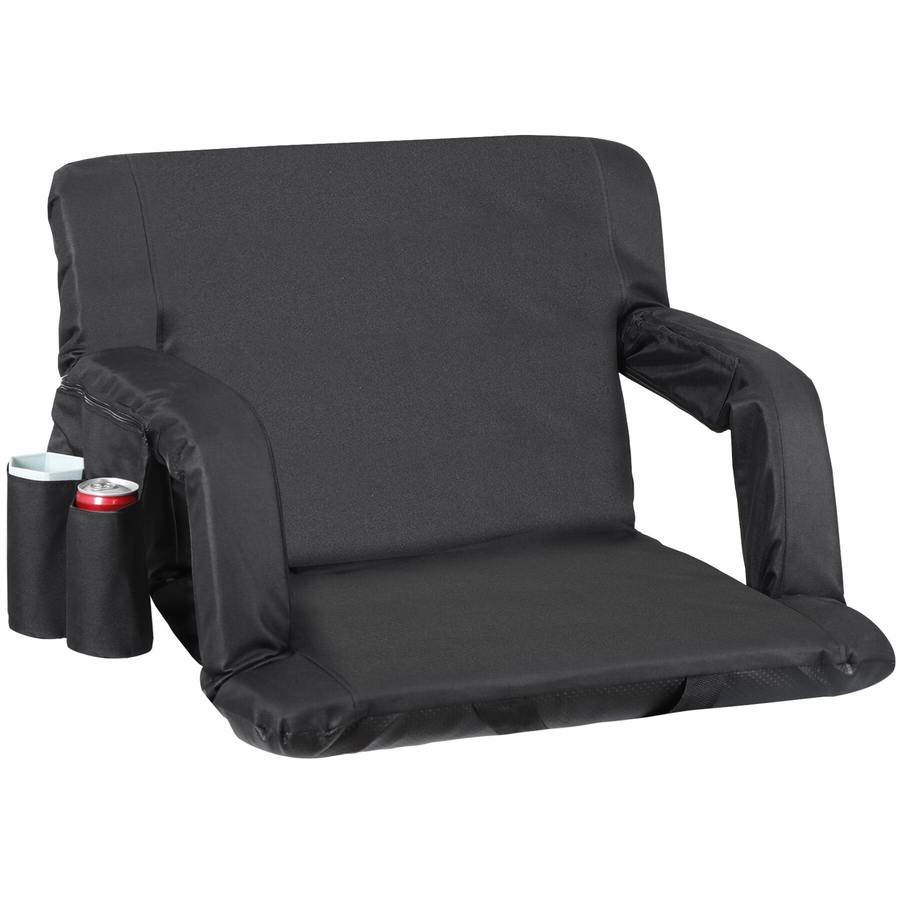 HomGarden 6 Reclining Stadium Seat 25-in Extra Wide Portable Cushion ...