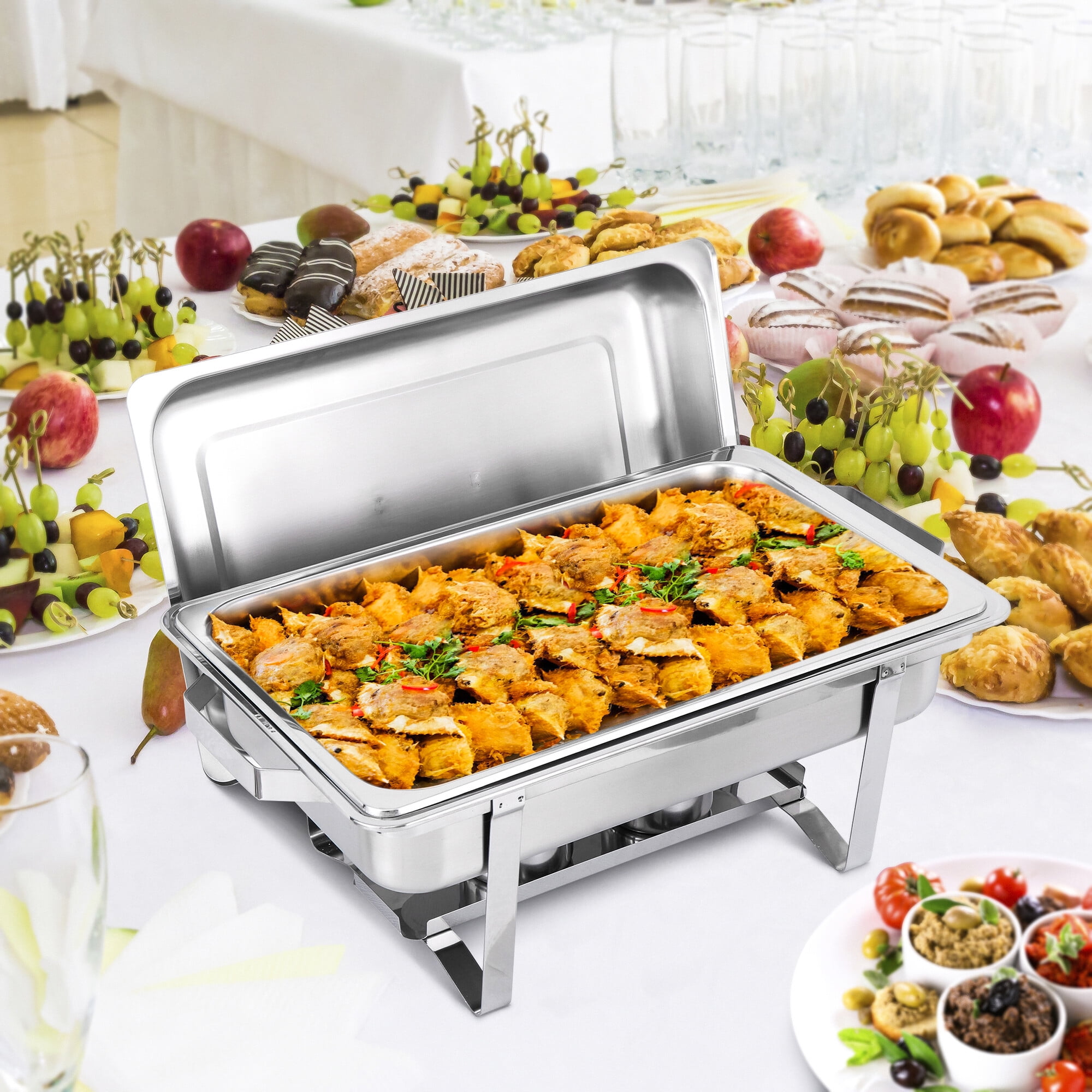 HomGarden 8QT 8-Pack Stainless Steel Chafing Dish Buffet Sets, Servers ...