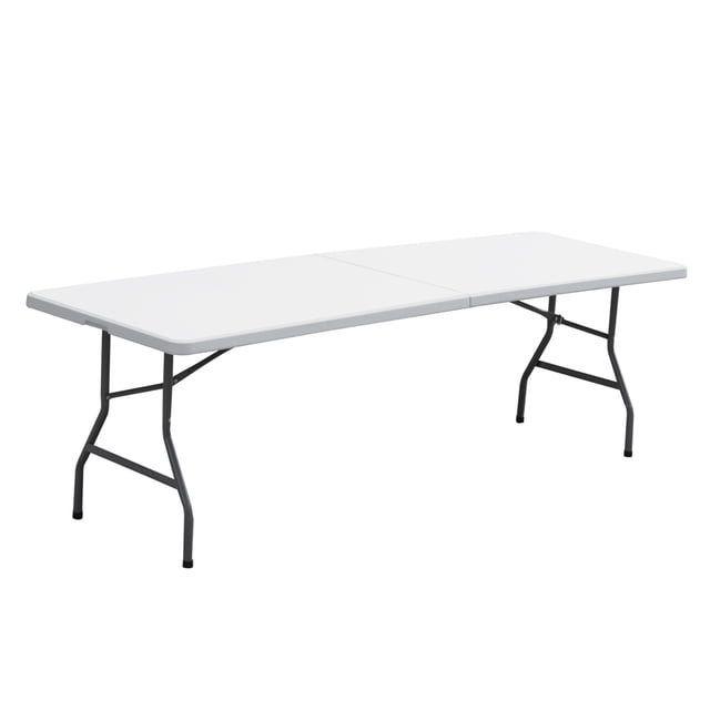 HomGarden 8FT White Portable, Lightweight Folding Utility Table with ...