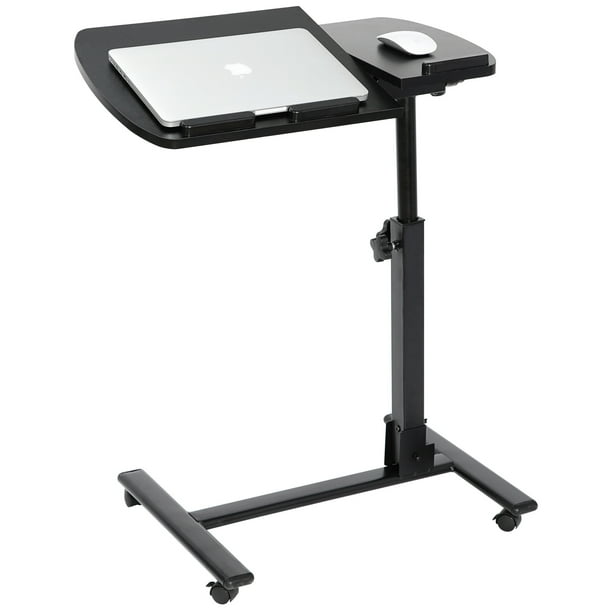 HomGarden Adjustable Mobile Laptop Stand Desk Rolling Cart W/Lockable ...