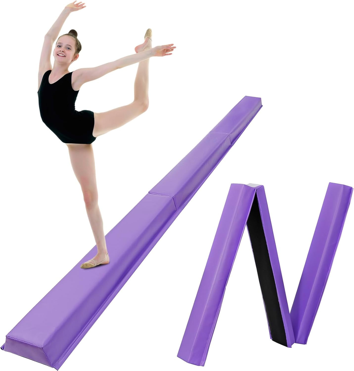 HomGarden Gymnastics Training Balance Beam,Long Folding Foam Balance ...