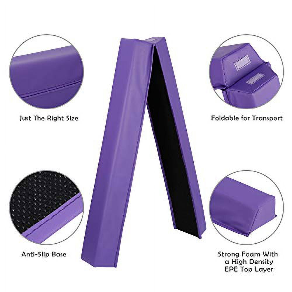 HomGarden Gymnastics Training Balance Beam,Long Folding Foam Balance ...