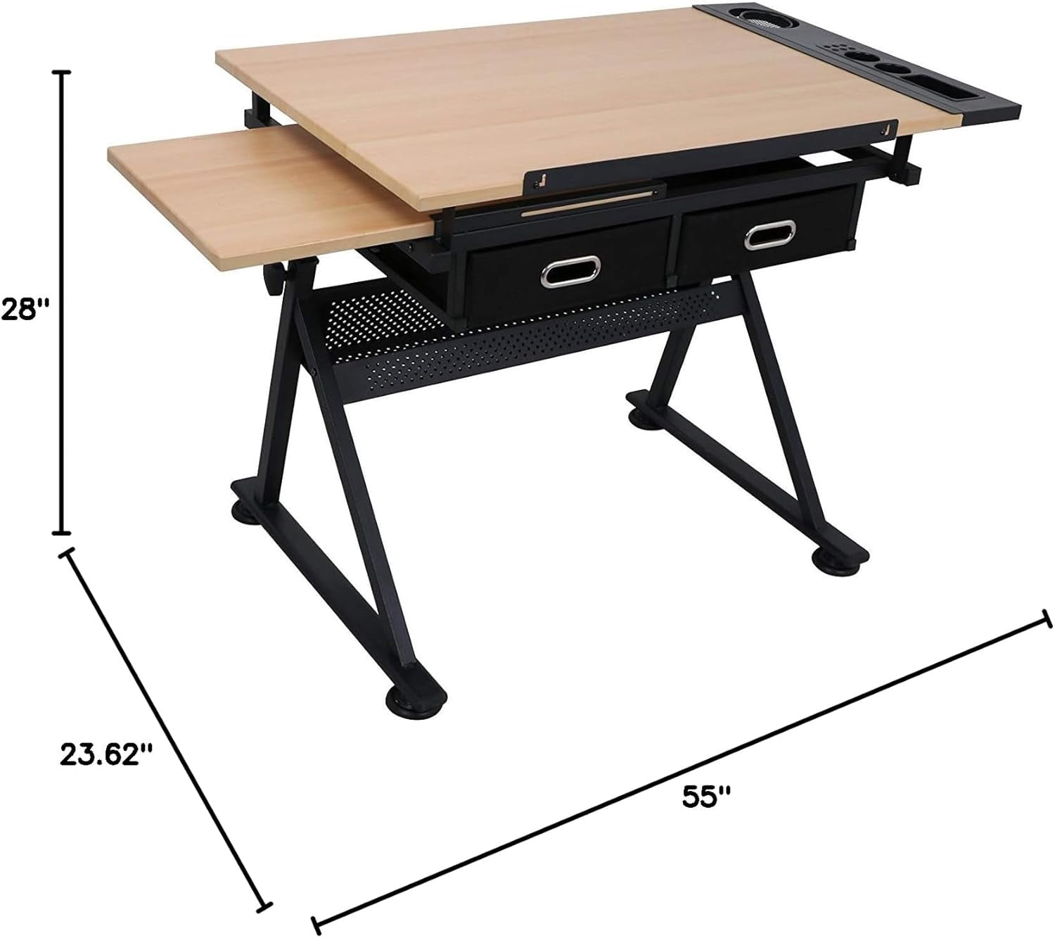 HomGarden Height Adjustable Drafting Desk Drawing Table Art Craft Work ...