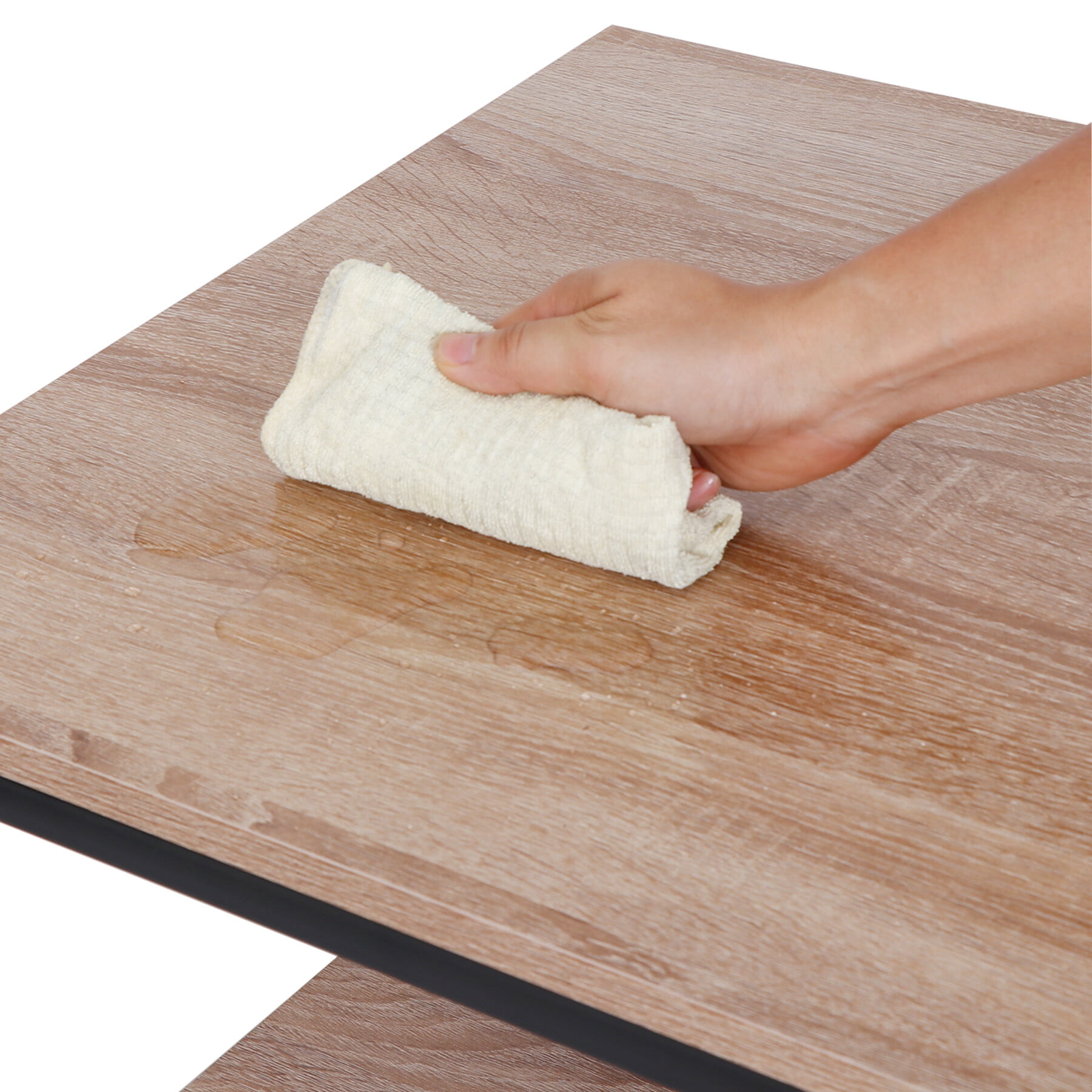 HomGarden Industrial Style Rectangle Wood Coffee Table with Metal ...