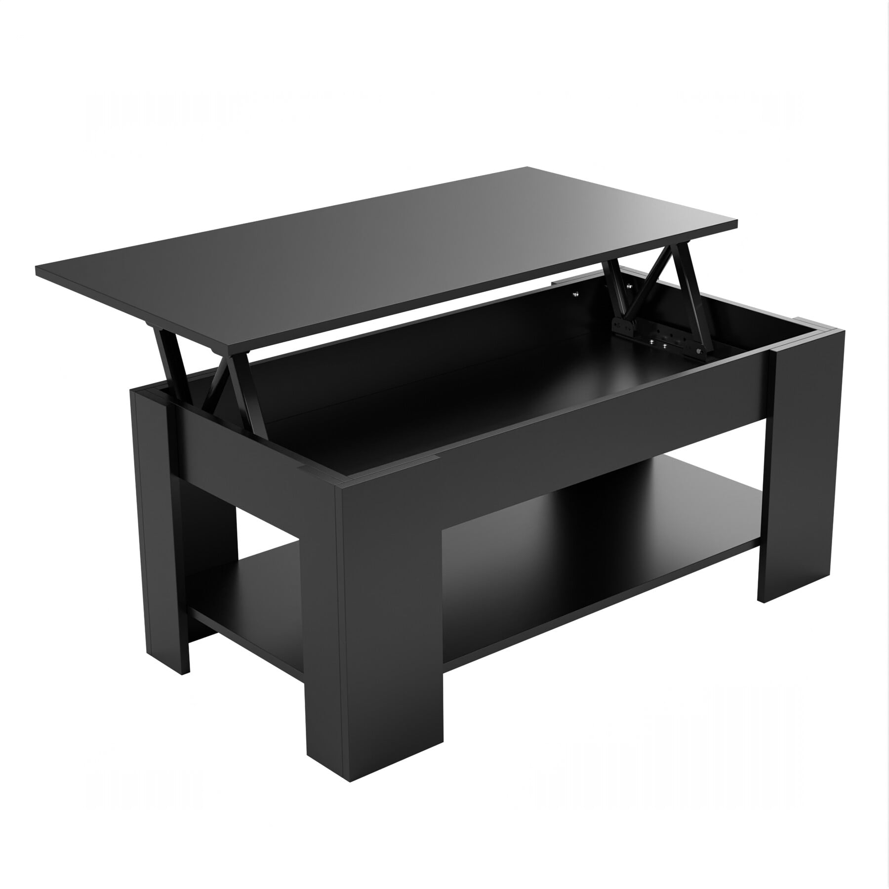 HomGarden Lift Top Rectangle Coffee Table Cocktail Table W/Hidden ...