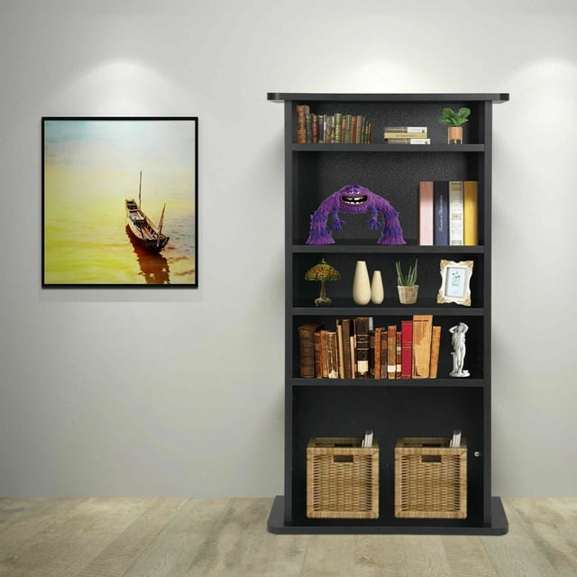HomGarden Modern Small Media Tower, Multimedia CD DVD Video Movie ...