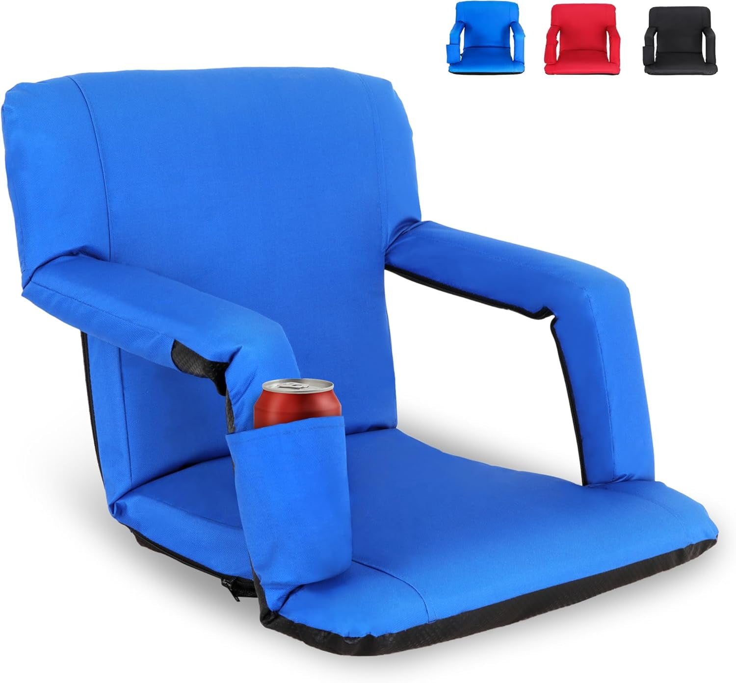 HomGarden Portable Reclining Stadium Seat for Bleachers, Stadium Chair ...