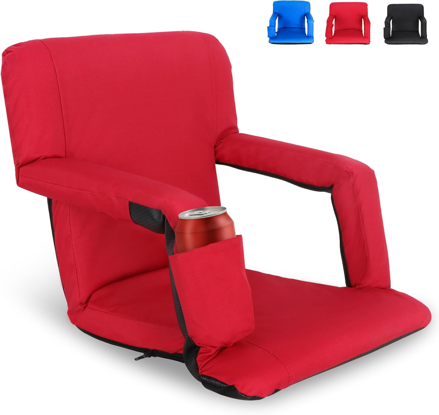 HomGarden Portable Reclining Stadium Seat for Bleachers, Stadium Chair ...