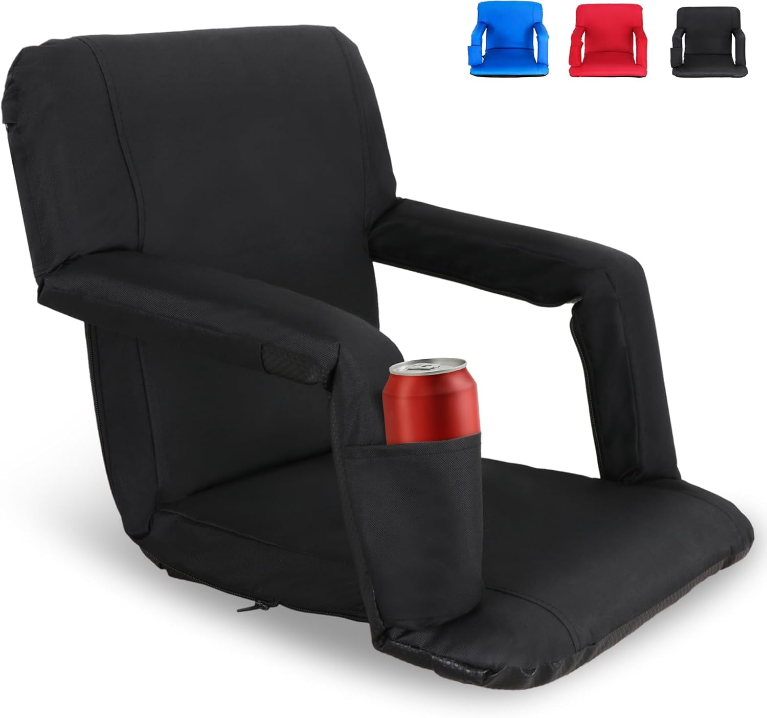 HomGarden Portable Reclining Stadium Seat for Bleachers, Stadium Chair ...