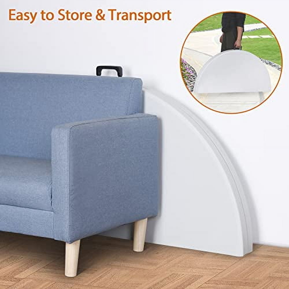 HomGarden Round Folding Table 4 Foot Portable Heavy Duty Plastic ...