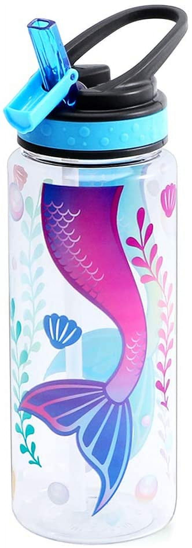 HomTune Cute Water Bottle with Straw for School Kids Girls, BPA FREE Tritan & Leak Proof & Easy ...