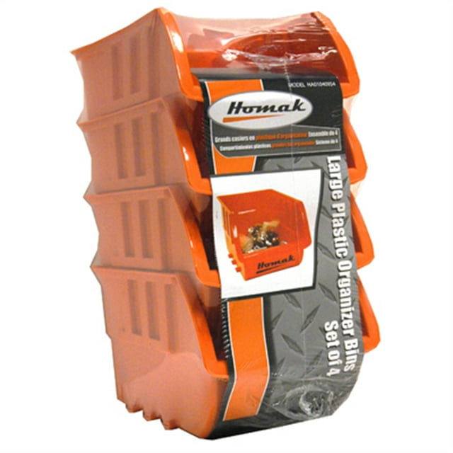 Homack MFG Lrg Bins 4Pk - Walmart.com