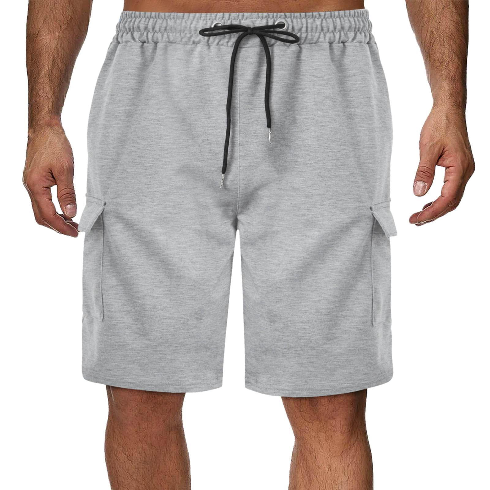 Nebwoak Cargo Shorts for Men- Relaxed Fit Elastic Waist Soft Summer ...