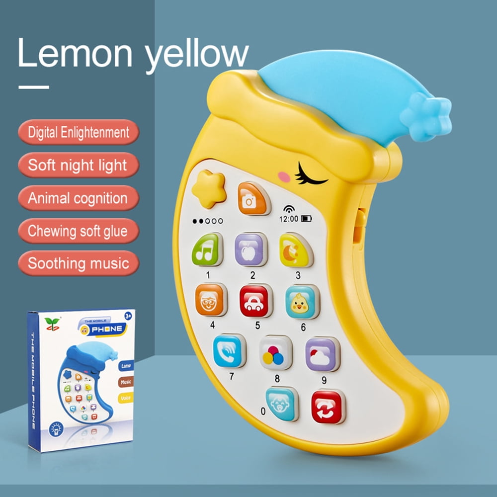 Homaful Baby Cell Phone Toy with Teether Lights & Music,Sing & Count ...