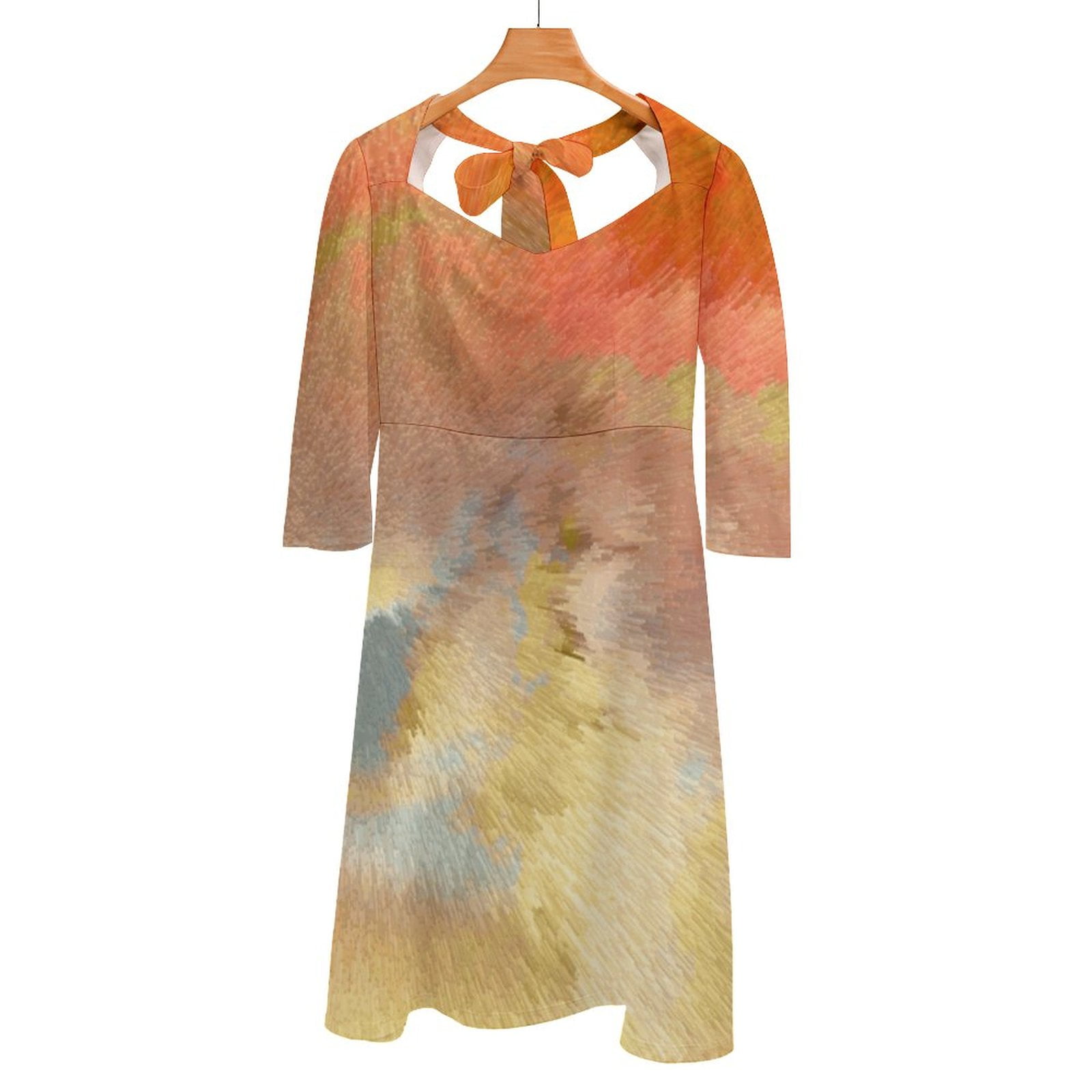 Homage To Turner Back Lacing Backless Dress Square Neck Dress Sweet ...