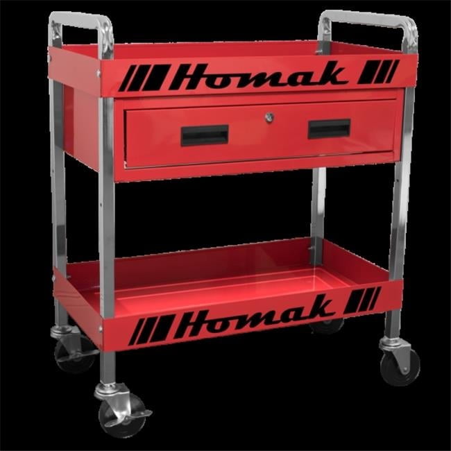 Homak 30 in. 1-Drawer Service Cart - Red - Walmart.com