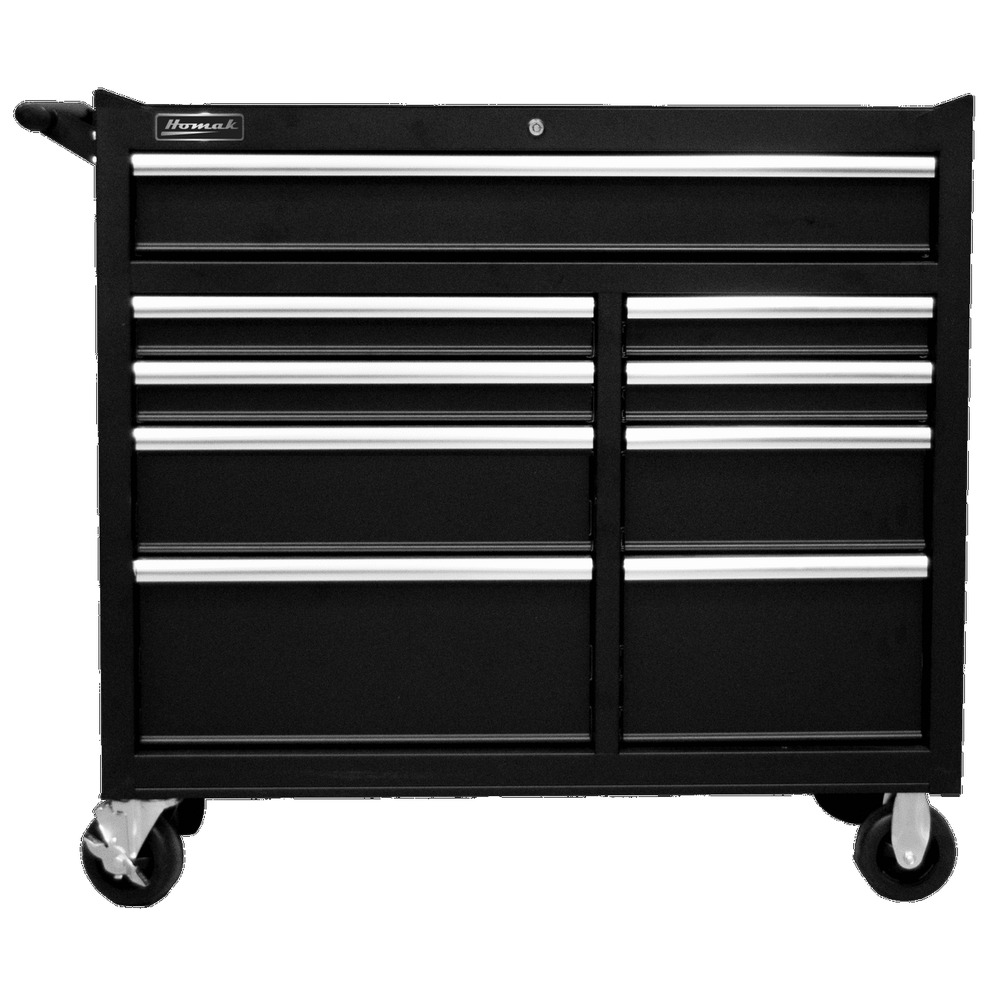 Homak BK04041097 SE 41 in. 9-Drawer Roller Cabinet - Black - Walmart.com
