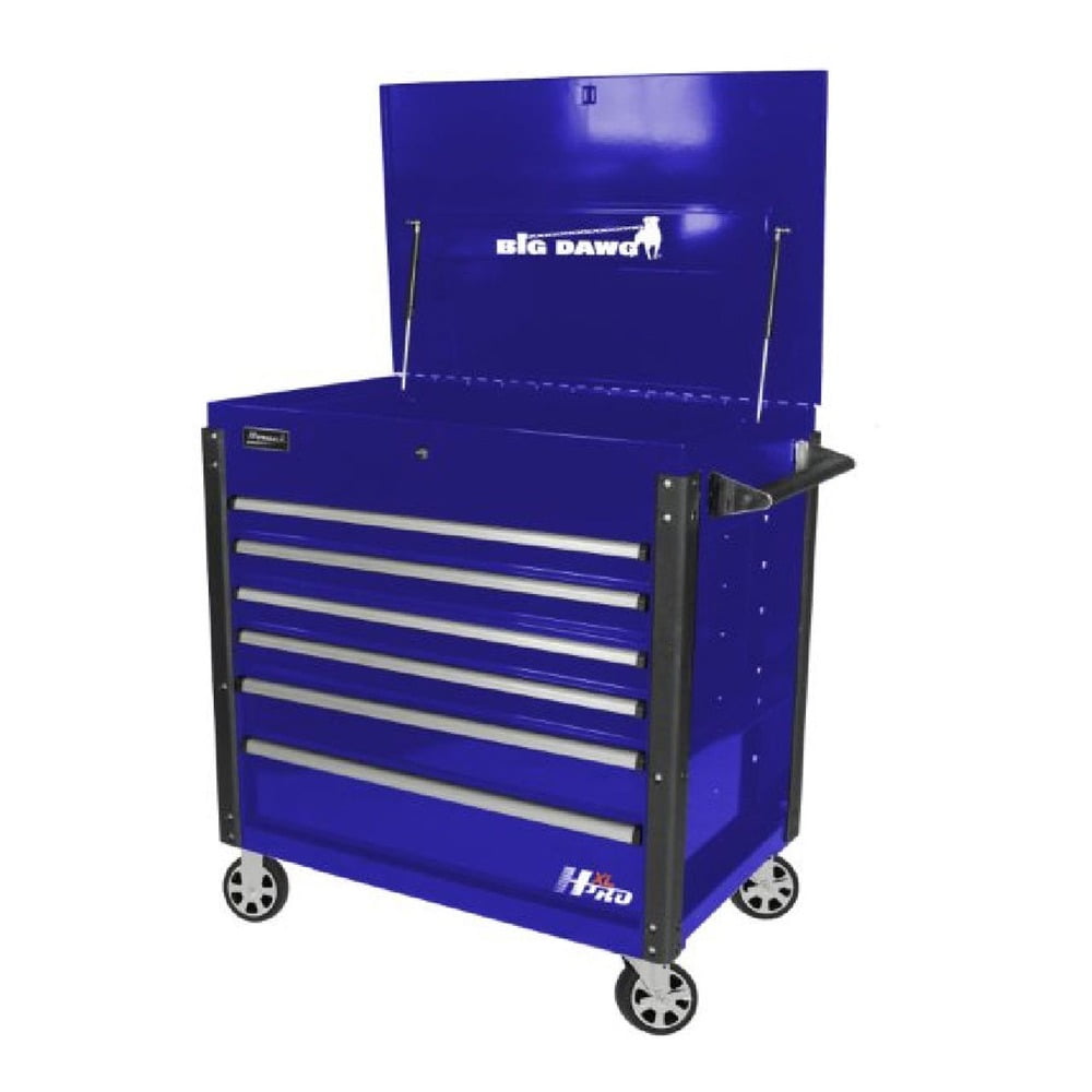 Homak BL06043060 BIG DAWG 43 in. 6-Drawer Service Cart - Blue - Walmart.com