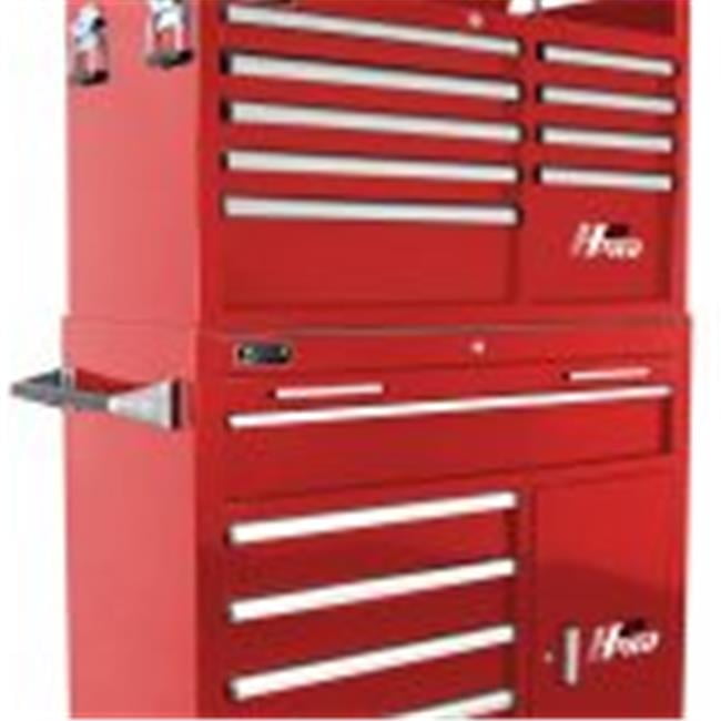 Homak RD04056082 56 in. H2Pro 8 Drawer With 2 Drawer Comp Roller, Red ...