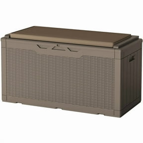 "BiFanuo 100 Gallon Deck Box, Waterproof Resin Outdoor Storage ...