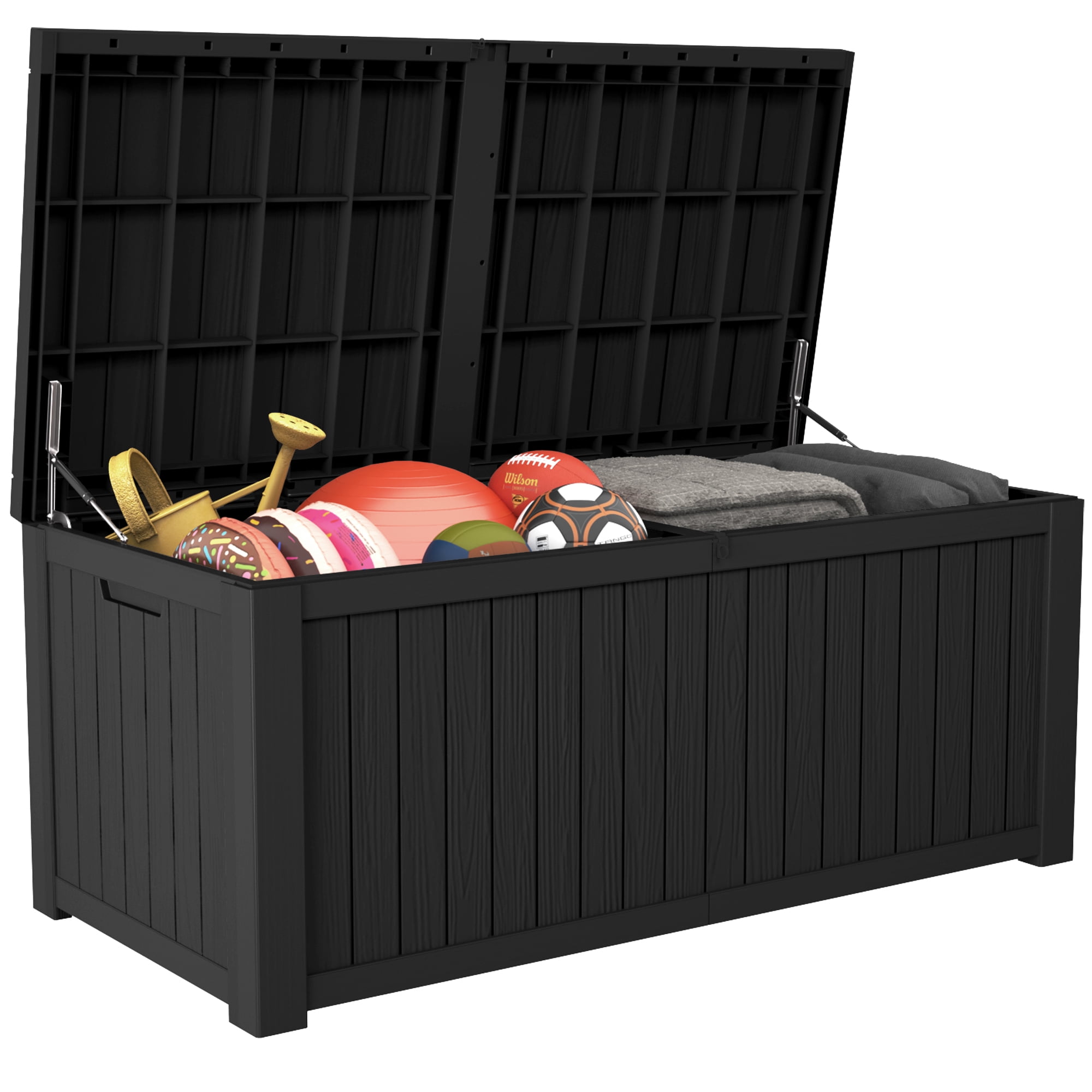 Homall 150 Gallon Waterproof Resin Deck Box for Patio, Garden, Pool ...