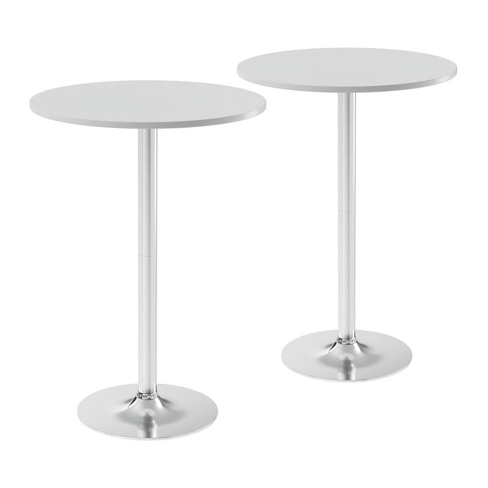 Homall 2-Pieces Bistro Pub Table Round Bar Height Cocktail Table Metal ...