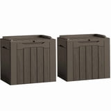 Homall 2PCS 31 Gallon Outdoor Deck Box In Resin with Seat - Walmart.com